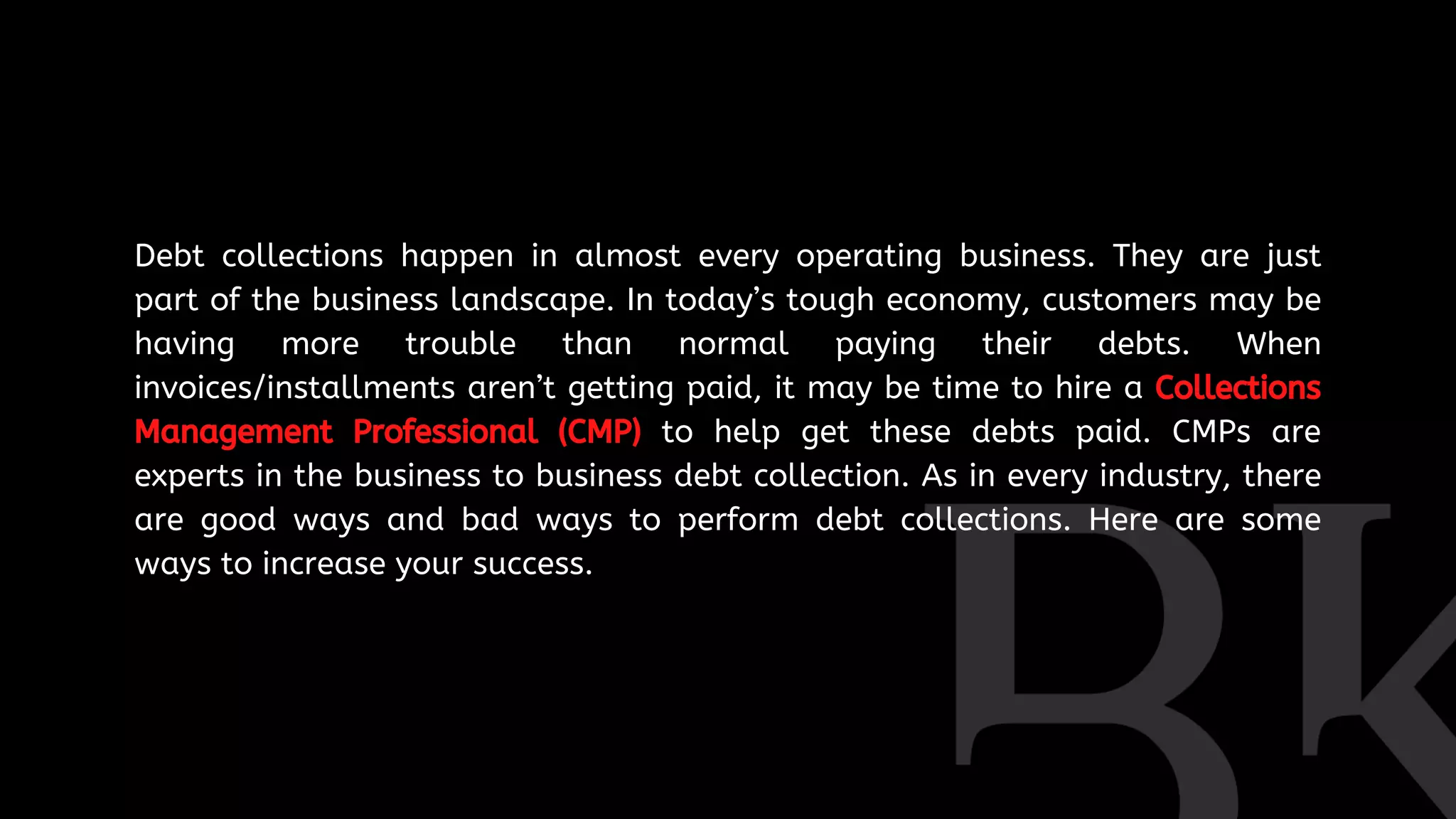 Tips for Successful Debt Collections! | PDF