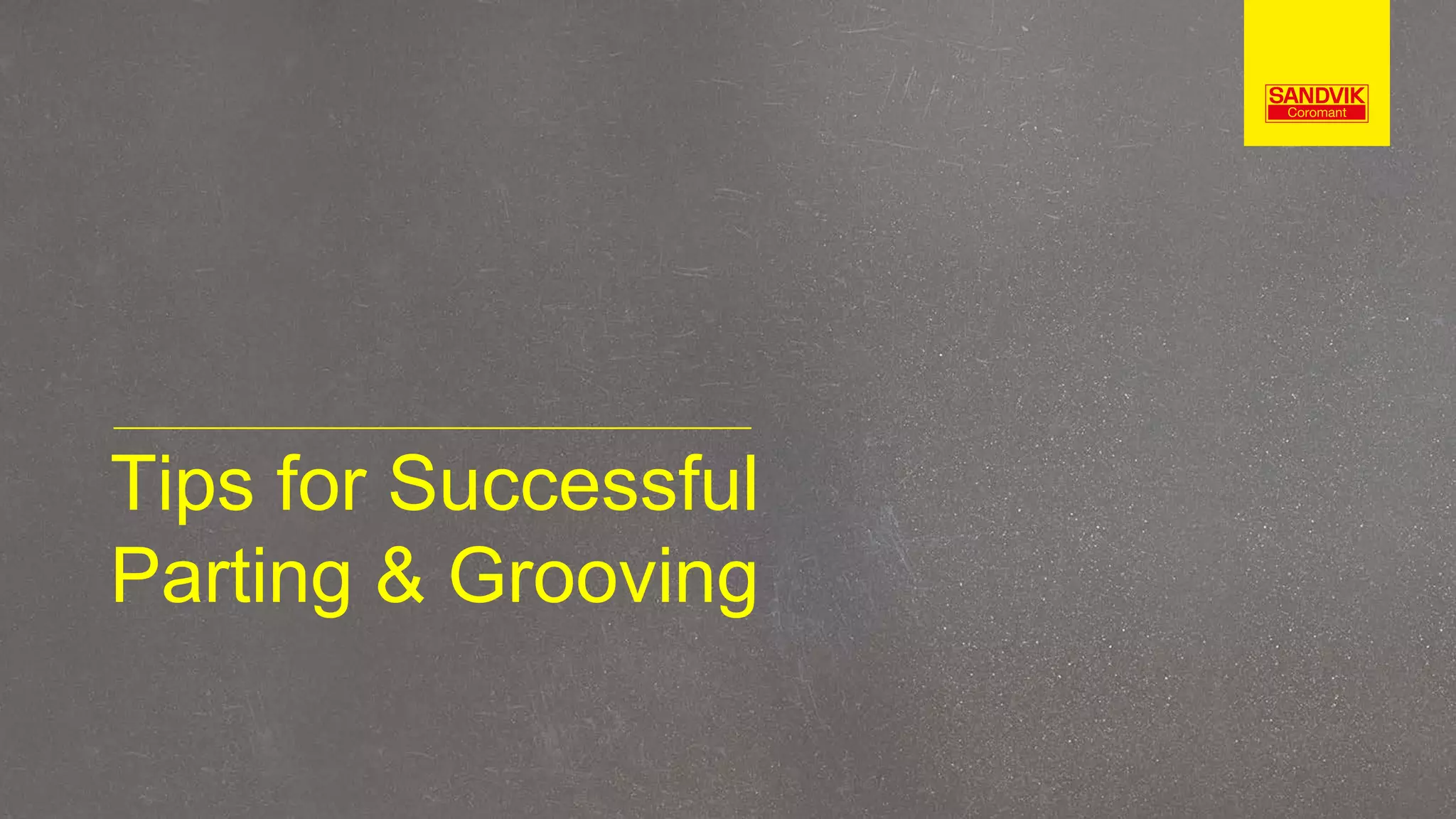 Tips for successful parting and grooving | PDF