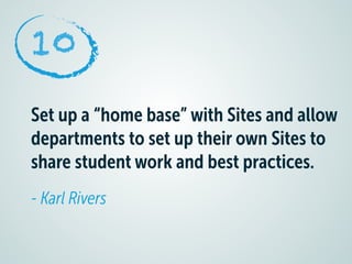 15 Effective Tips for Schools Using Google Apps for Education | PPT