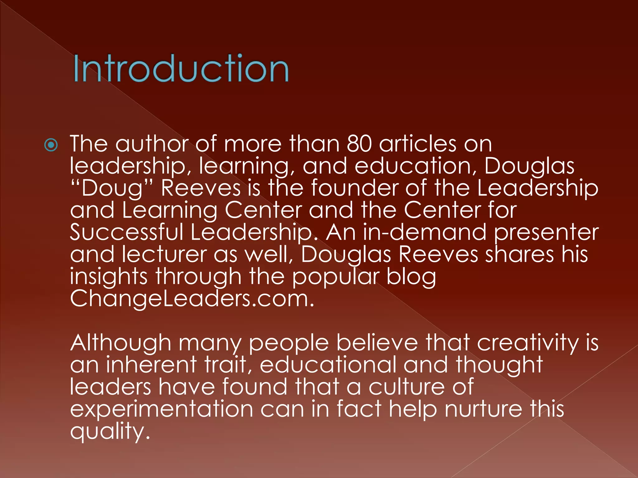 Tips for Teaching Creativity | PPTX