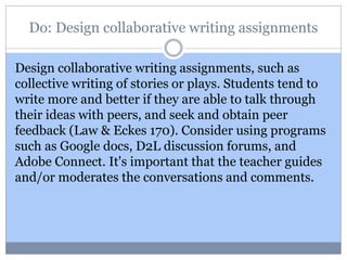 Tips for teaching writing | PPTX