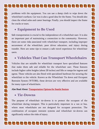 Tips for Transporting Wheelchairs Safely