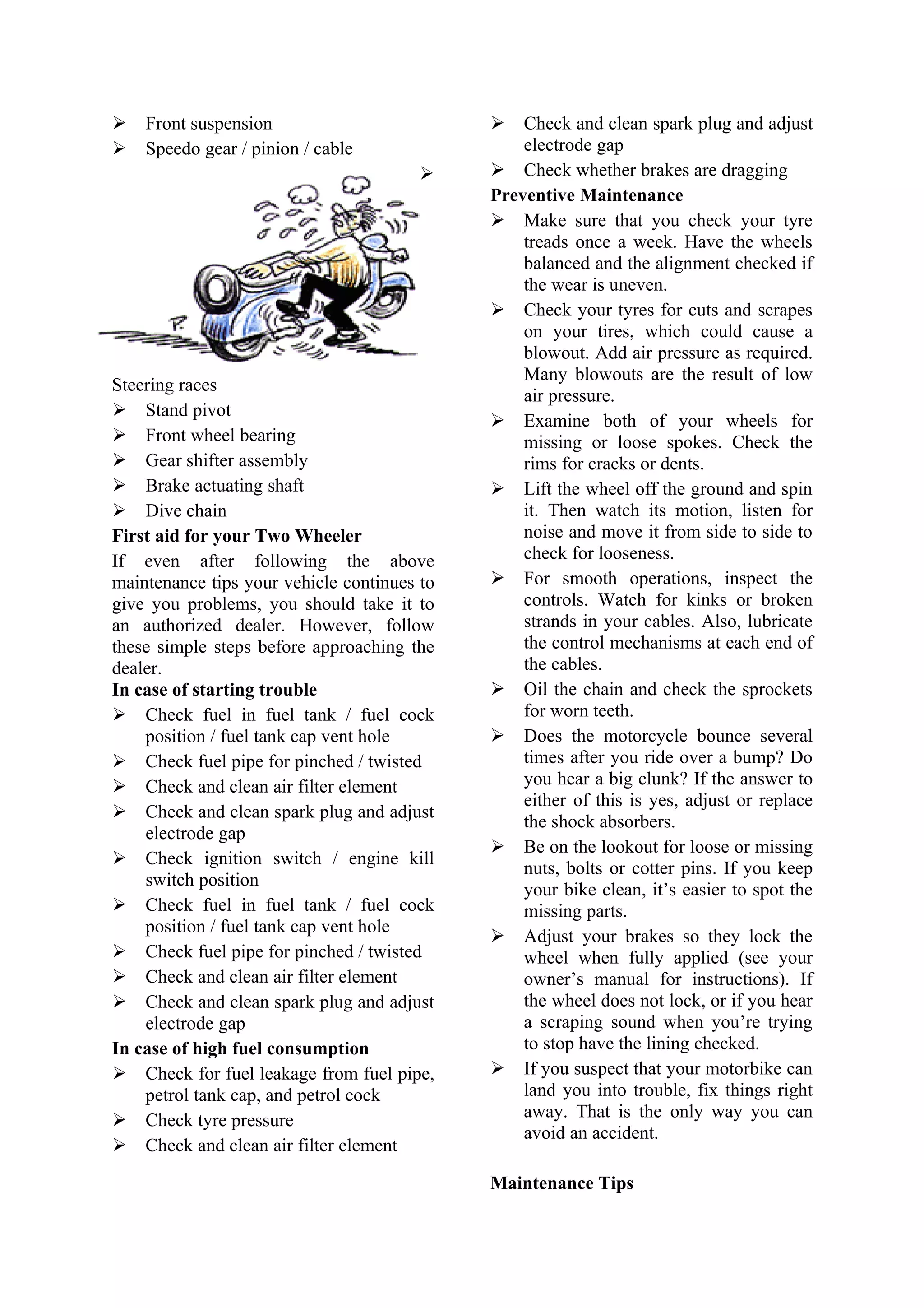 Road safety Tips,Tips for two wheeler safety (brake properly), By B C ...