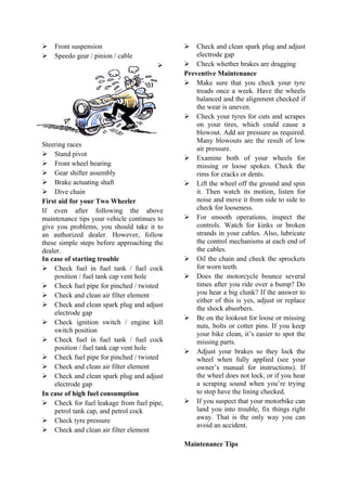 Road safety Tips,Tips for two wheeler safety (brake properly), By B C ...