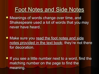 Tips for understanding shakespeare | PPT