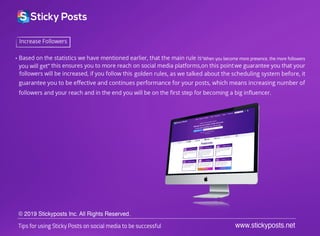 Tips for using Sticky Posts. | PDF