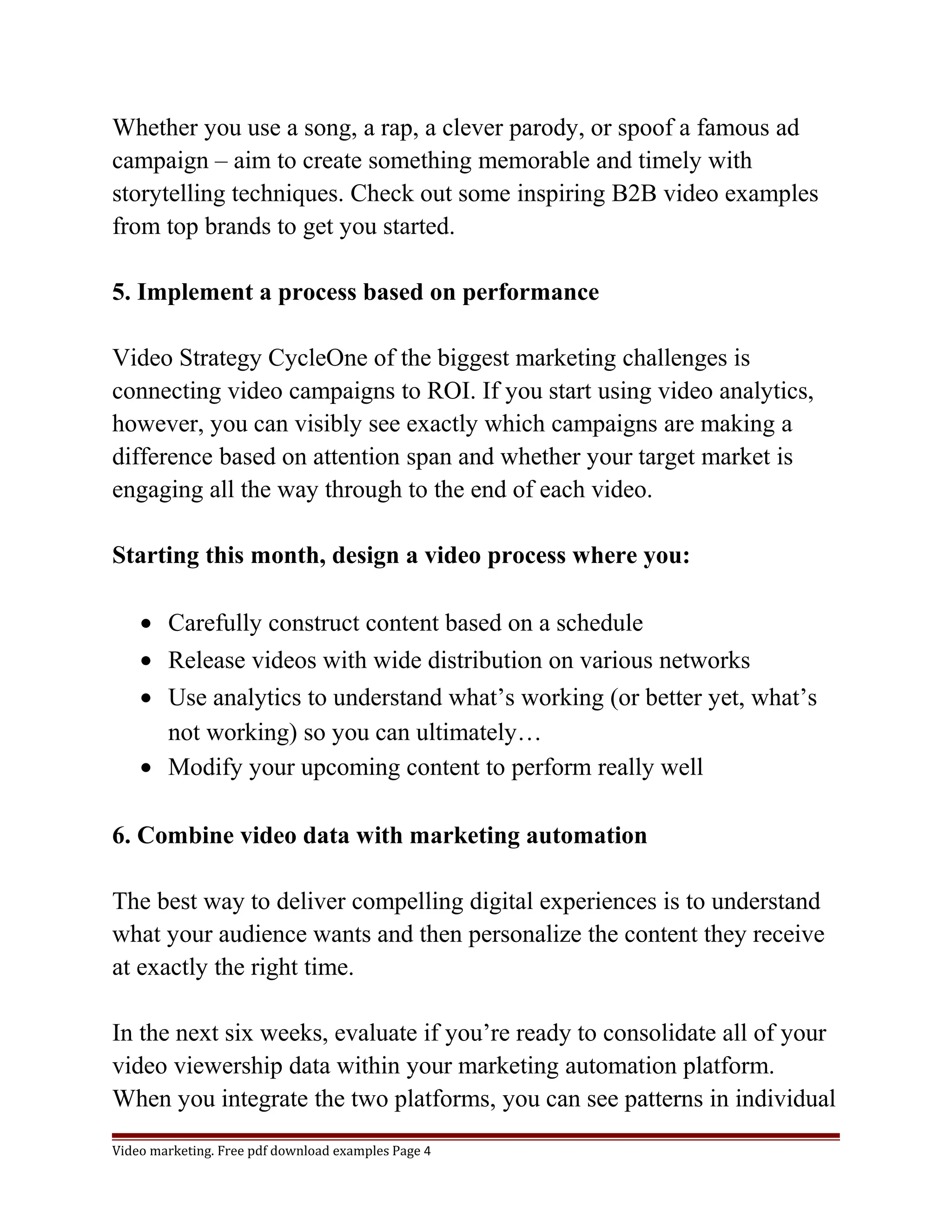 Tips for video marketing | PDF