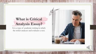 Tips for writing a critical analysis essay | PPTX