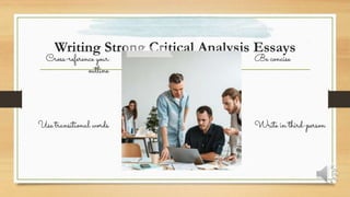 Tips for writing a critical analysis essay | PPTX