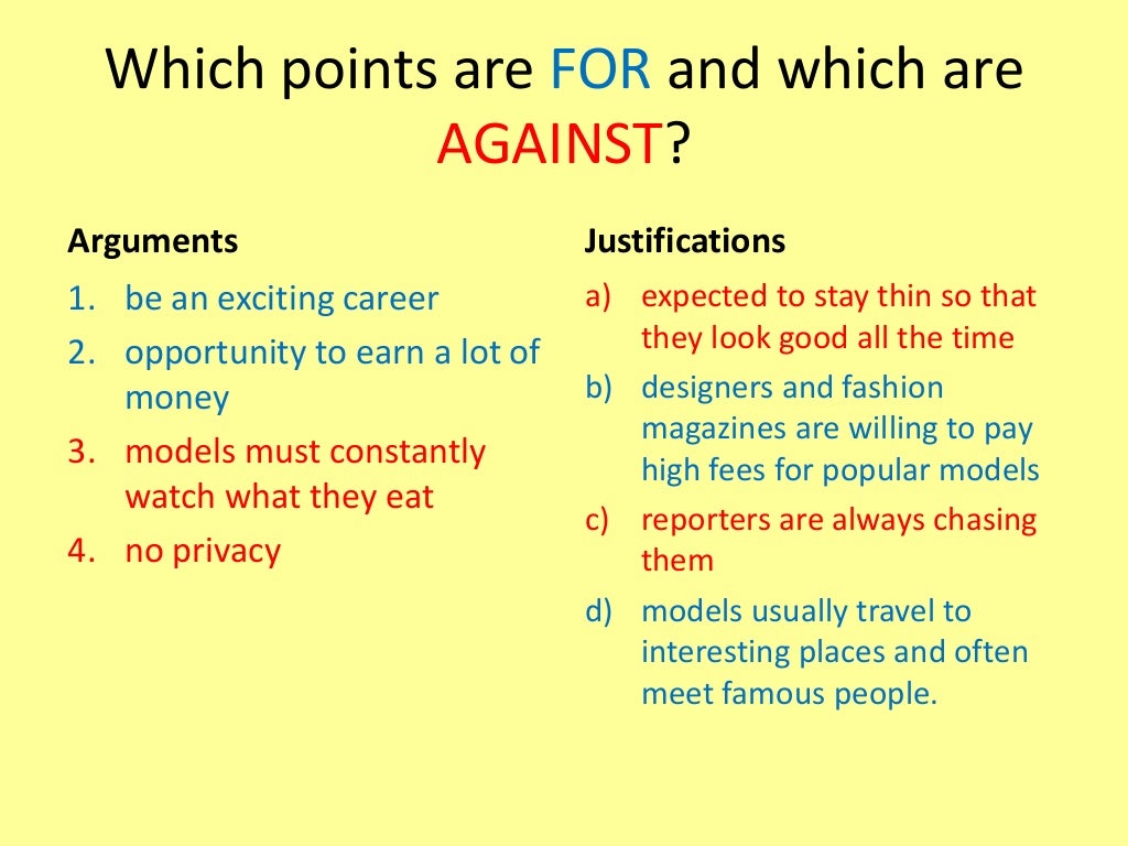 Tips for writing a ‘for and against