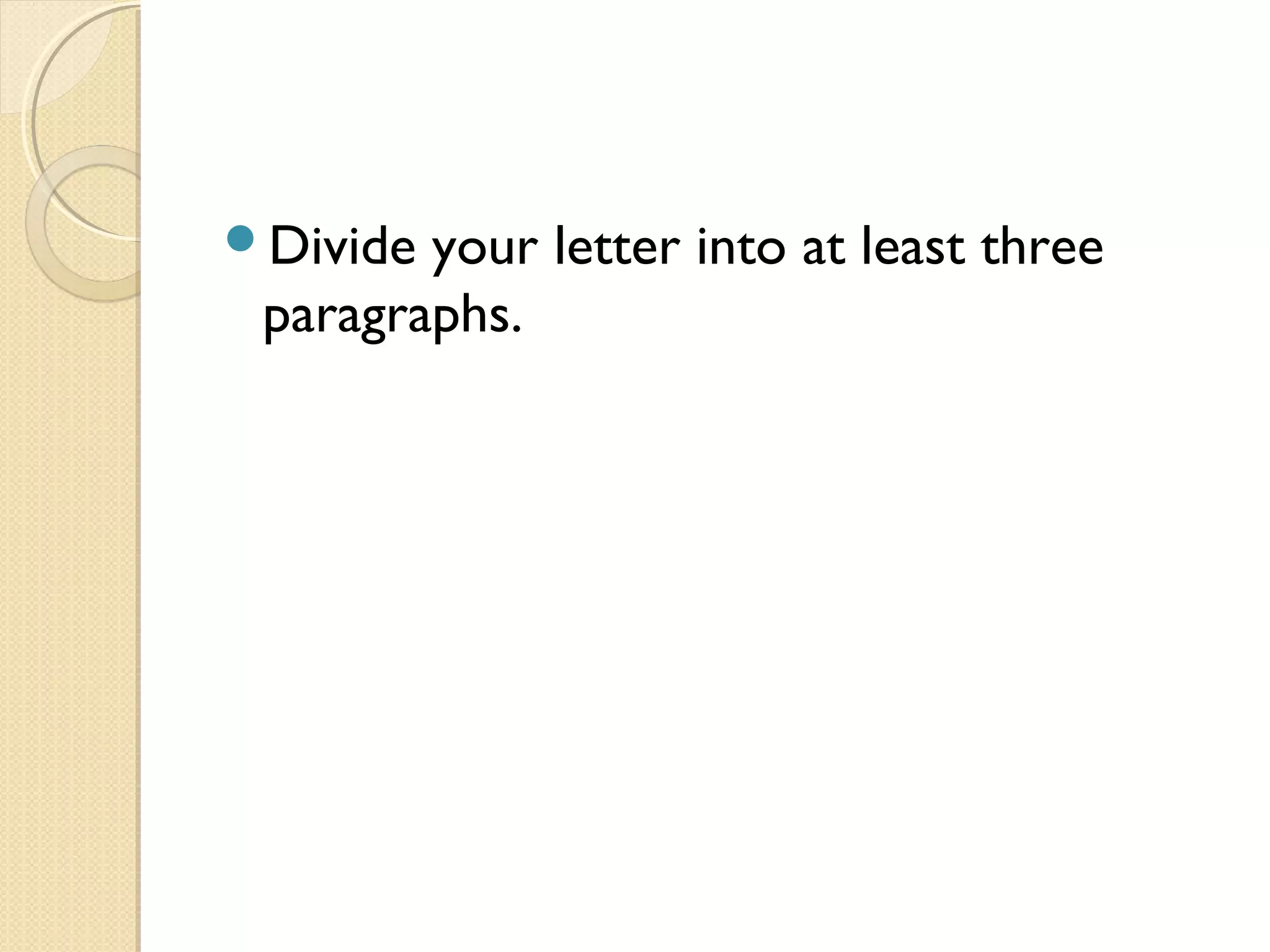 Tips for writing a formal letter | PPT