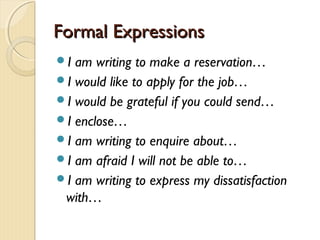 Tips for writing a formal letter | PPT