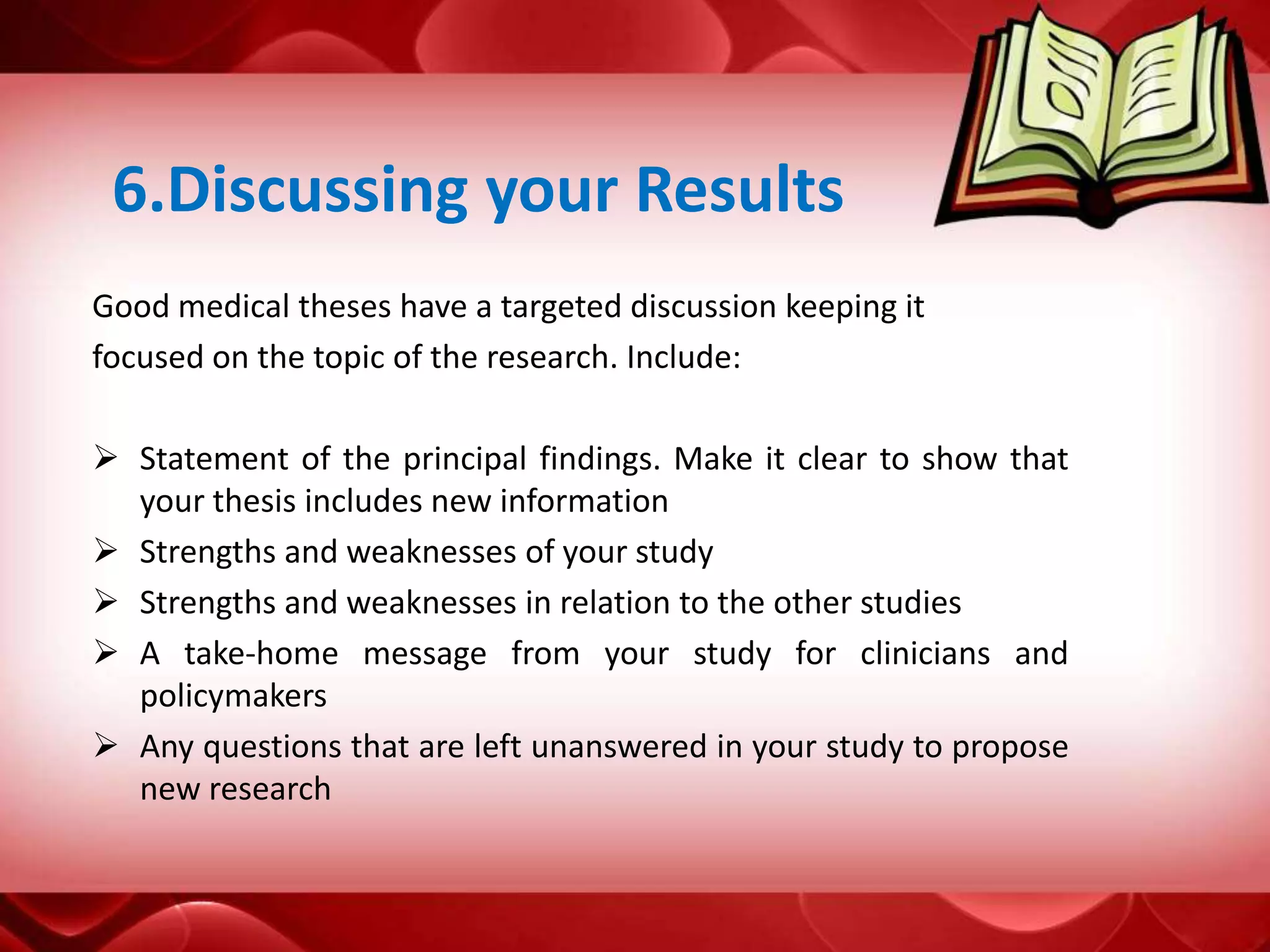 Tips for Writing a Medical Thesis | PPTX