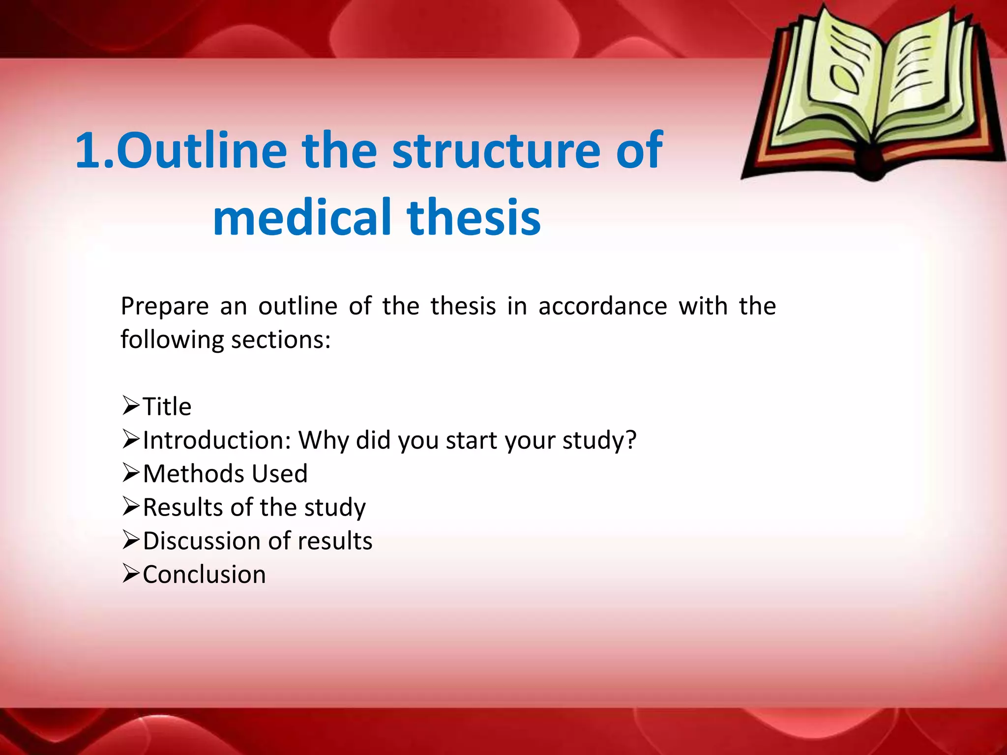 Tips for Writing a Medical Thesis | PPTX