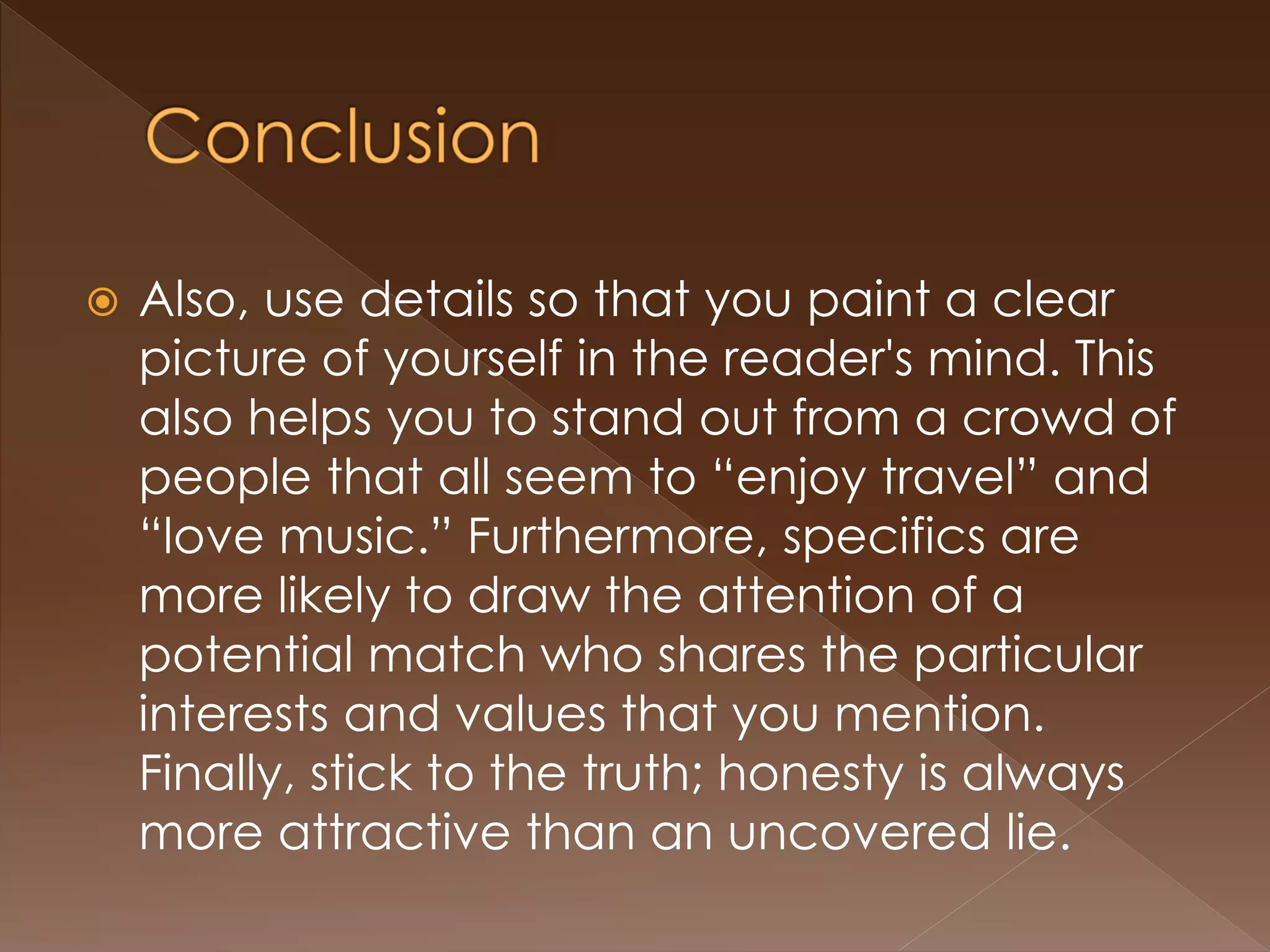 Tips for Writing an “About Me” Paragraph | PPT