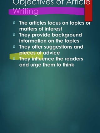 Tips for writing and editing articles | PPTX