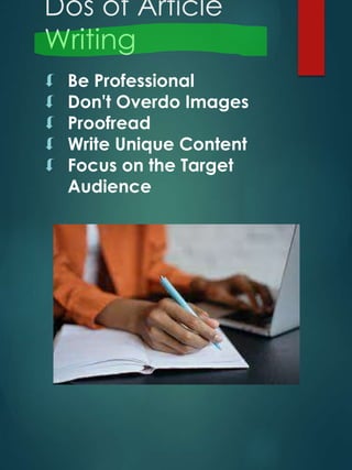 Tips for writing and editing articles | PPTX