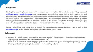 Tips for Writing a Poetry Analysis Essay A Master’s Guide.pptx