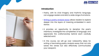 Tips for Writing a Poetry Analysis Essay A Master’s Guide.pptx