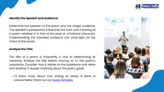 Tips for Writing a Poetry Analysis Essay A Master’s Guide.pptx