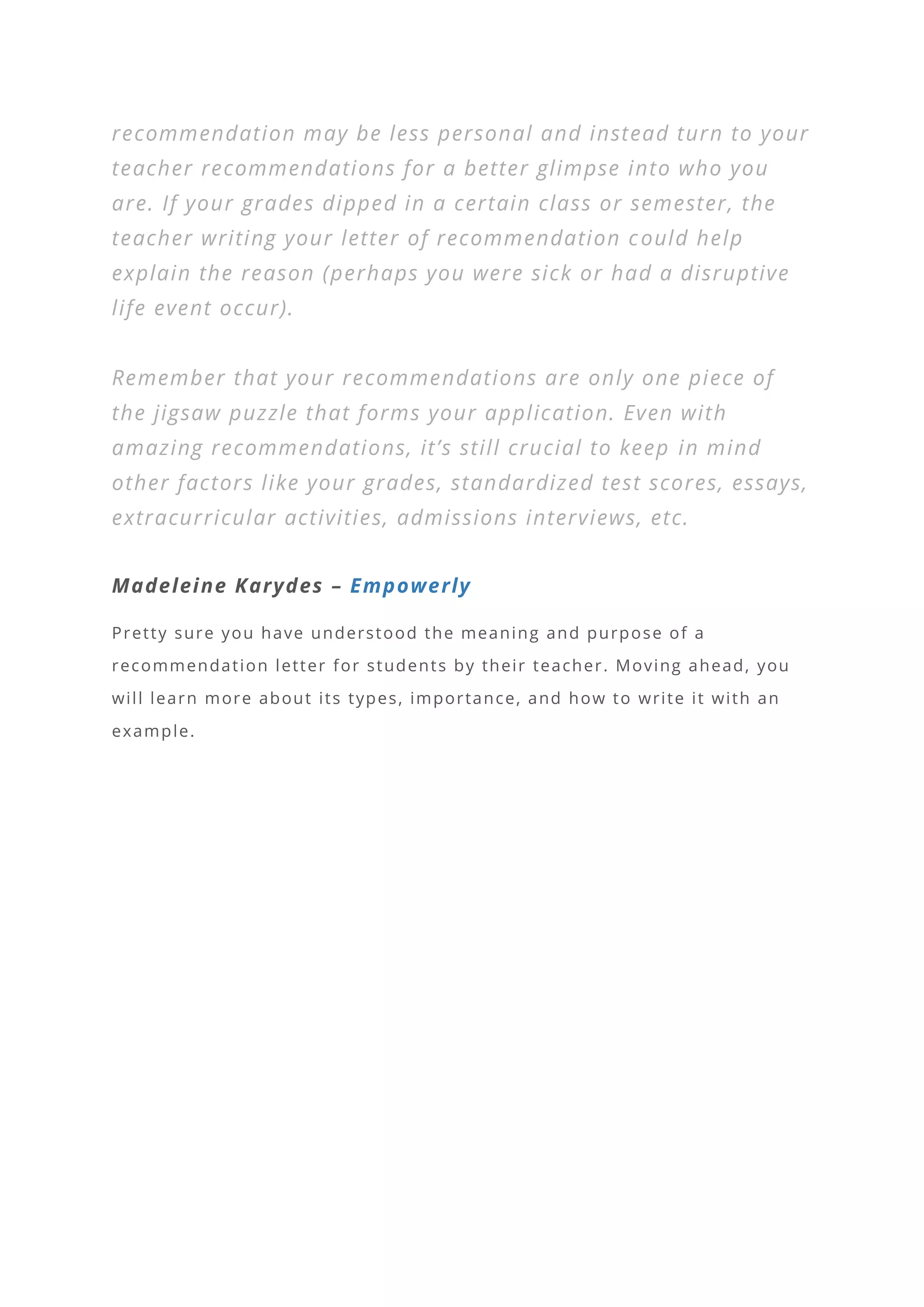 Tips for writing a recommendation letter for students | PDF