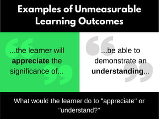 Tips for Writing Measurable Learning Outcomes | PDF | Educational ...