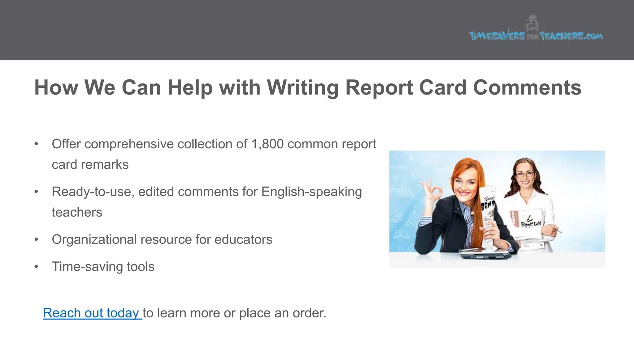 Tips for Writing Report Card Comments - Timesavers for Teachers_edited.pptx