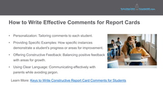 Tips for Writing Report Card Comments - Timesavers for Teachers_edited.pptx