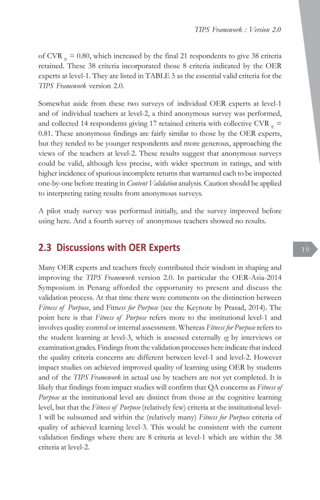 Tips framework version 2.0 low | PDF