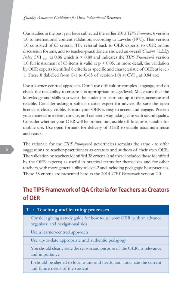 Tips framework version 2.0 low | PDF