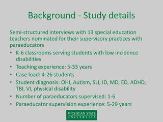 Tips From Teachers: Working with Paraeducators | PPT