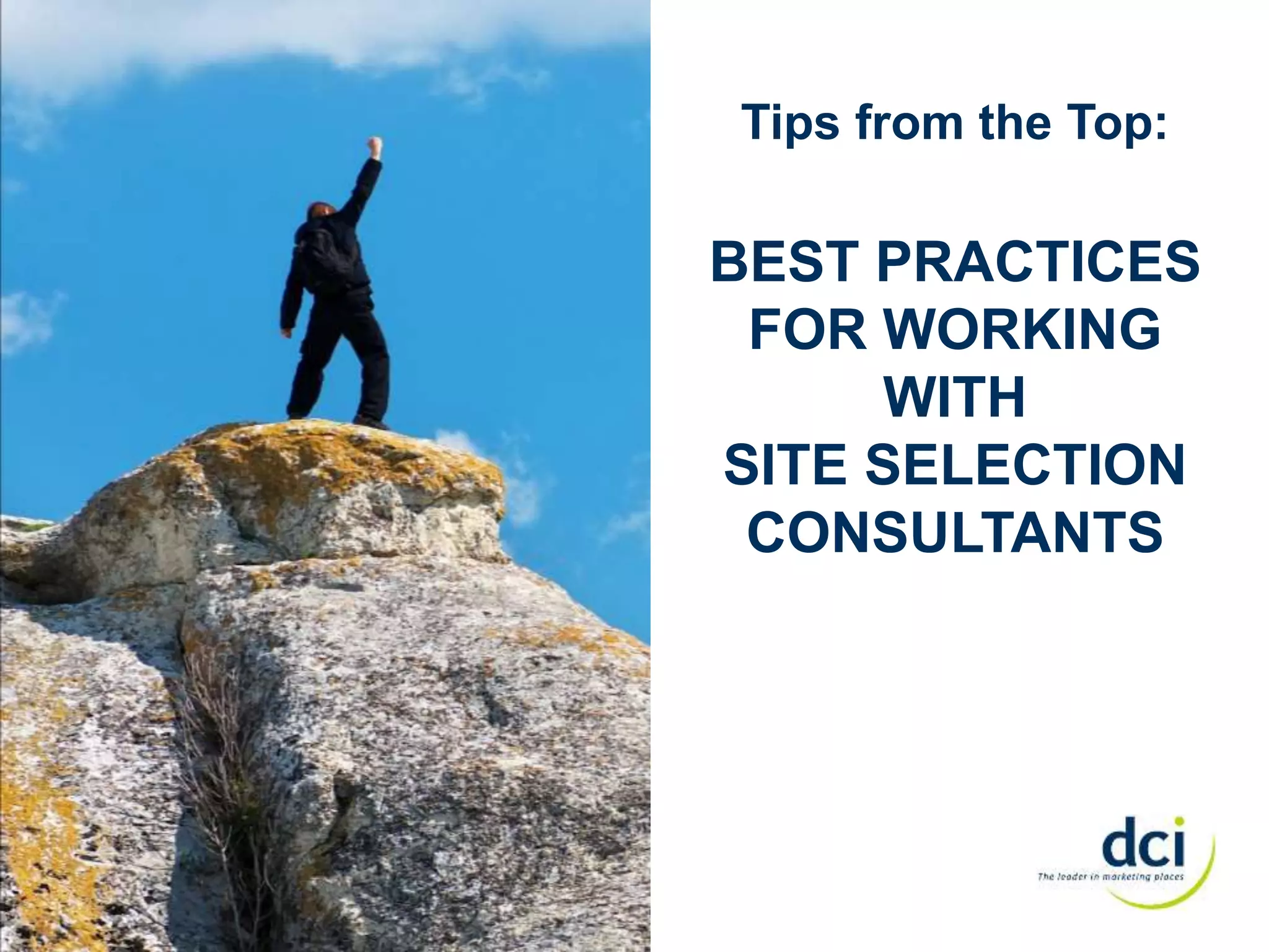 Tips from The Top: Best Practices for Working with Site Selection ...
