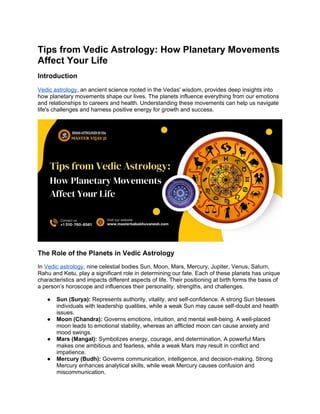 Tips from Vedic Astrology_ How Planetary Movements Affect Your Life.docx