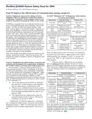Hand Hygiene Requirements and JCAHO National Patient Safety Goals in ...