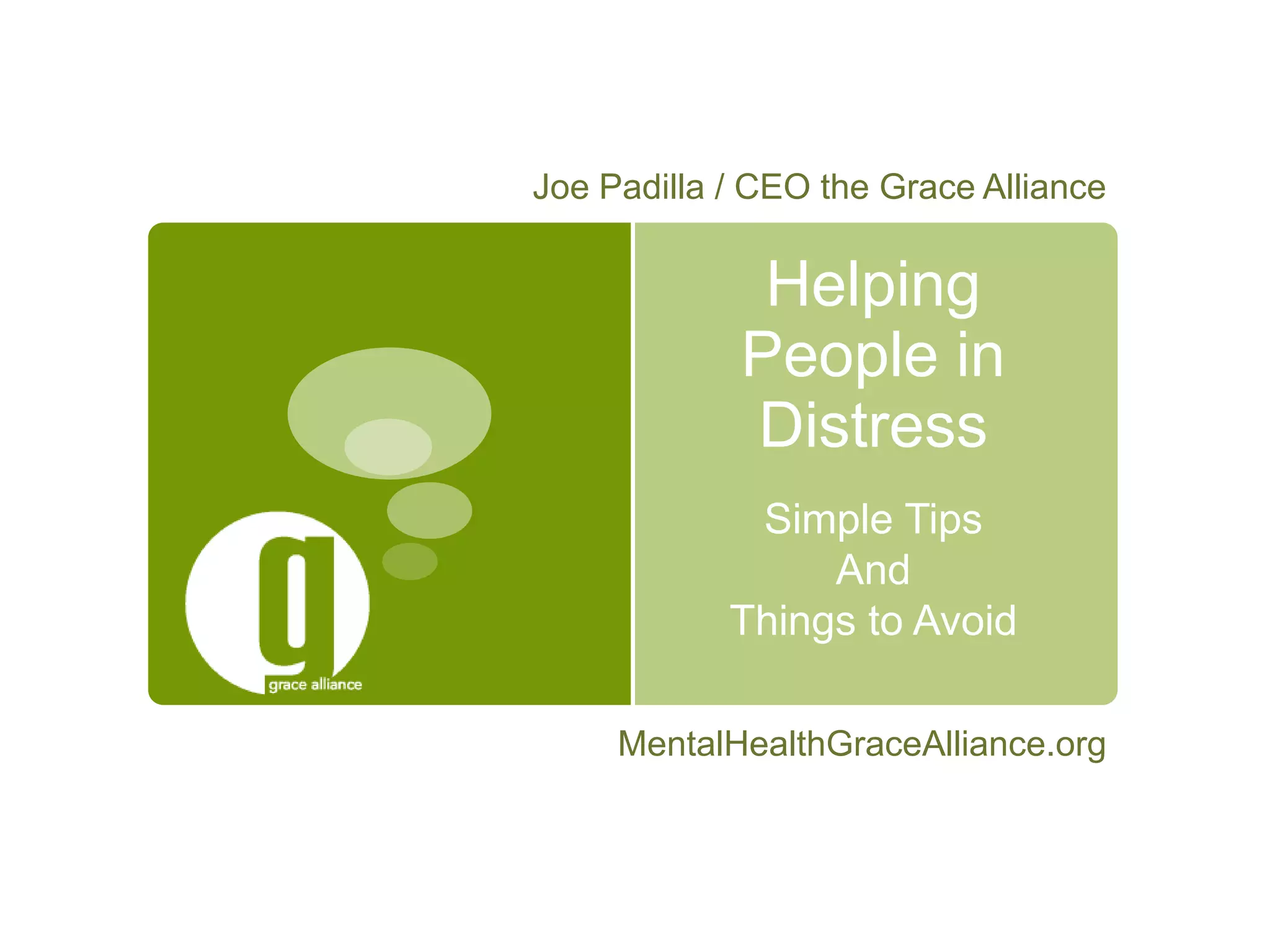 Helping People in Distress | PPTX