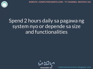 Tips in creating your own system - computer technology student computer science student ...