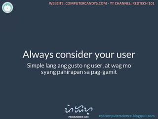 Tips in creating your own system - computer technology student computer science student ...