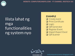 Tips in creating your own system - computer technology student computer science student ...
