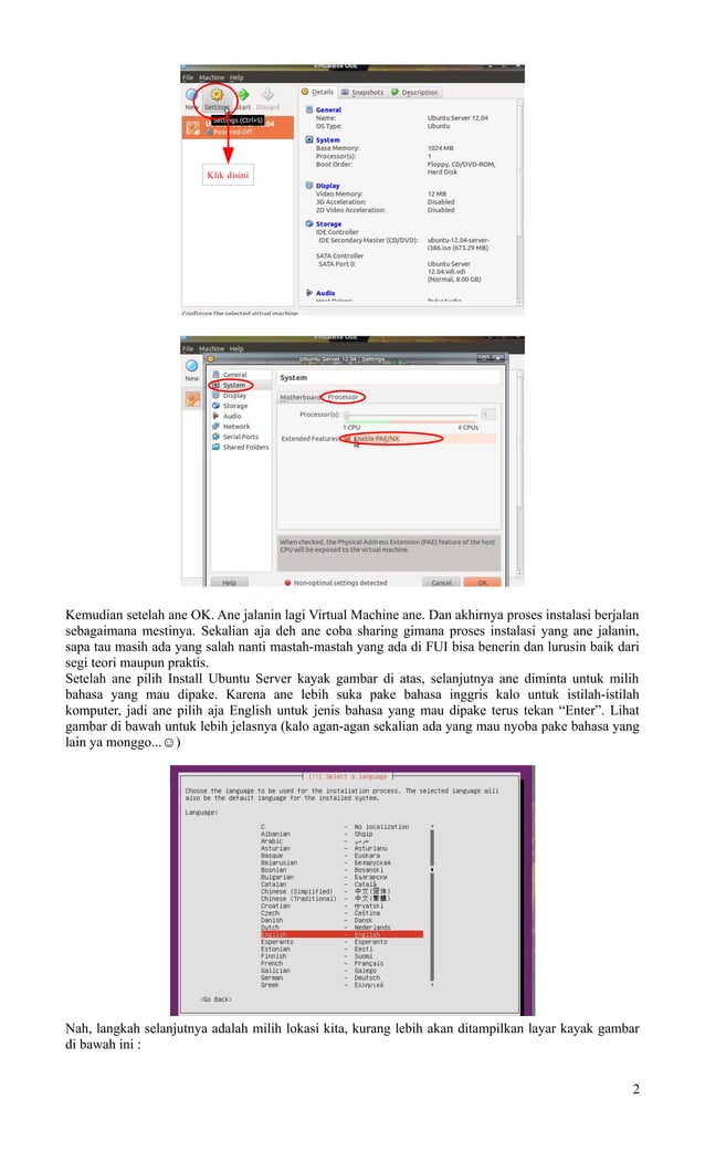 Instalasi Ubuntu Server di Virtual Box | PDF