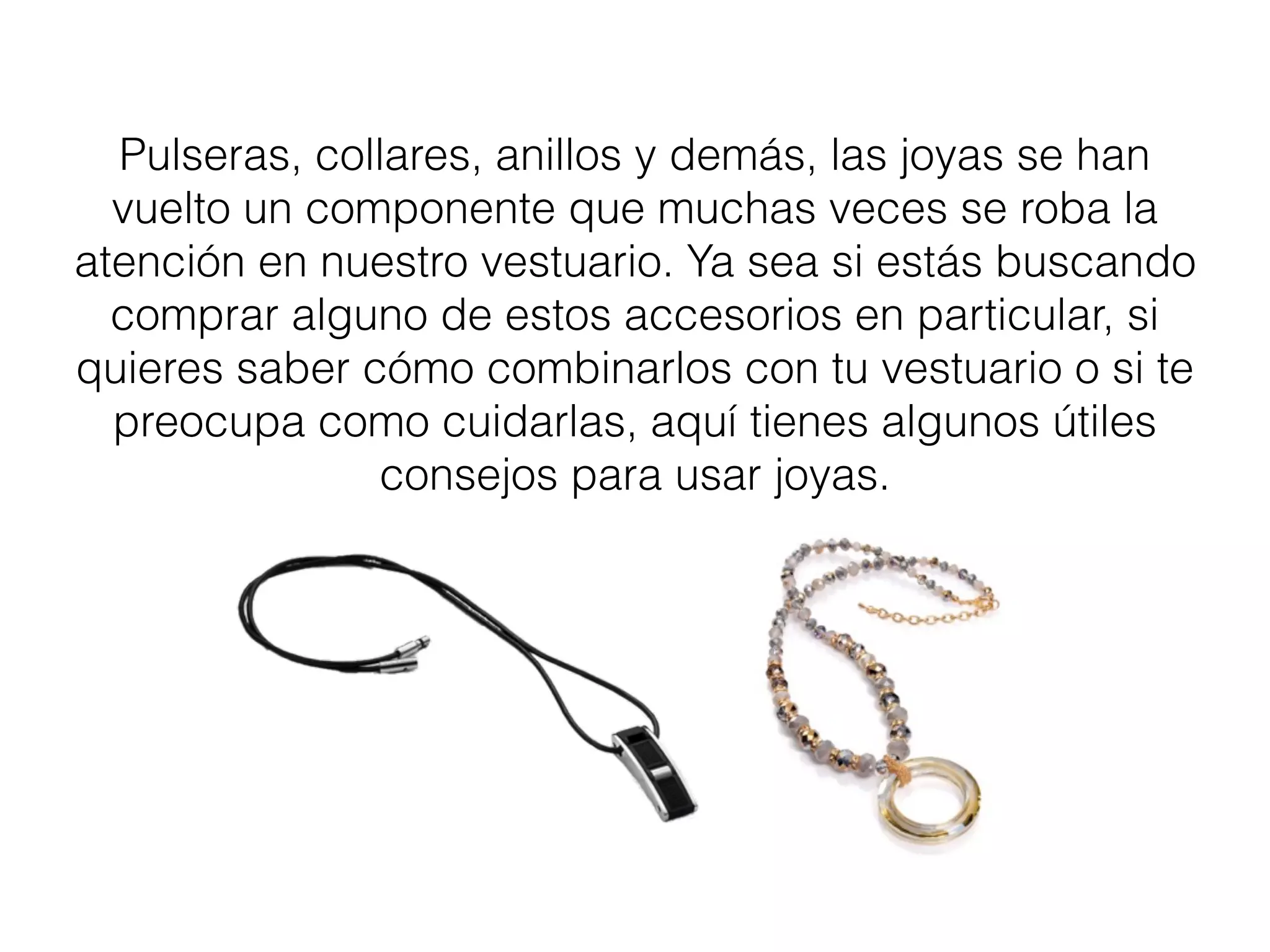 Tips para usar joyas | PDF