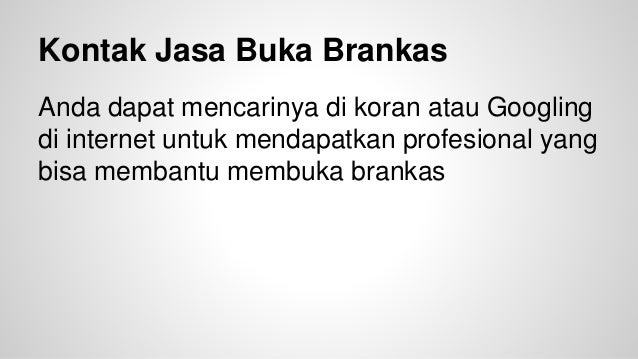 Tips Bila Anda Lupa Kode Brankas (Lemari Besi)