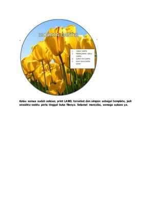 Tips membuat label cd dengan ms | DOCX
