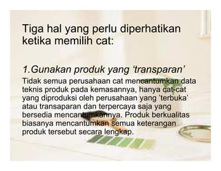 Tips memilih cat tembok | PDF