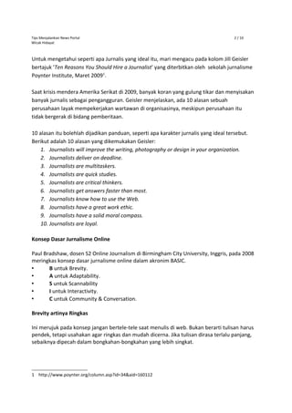 Tips menjalankan news portal | PDF