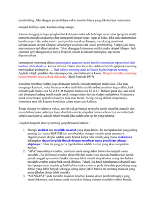 Tips menulis skripsi | PDF
