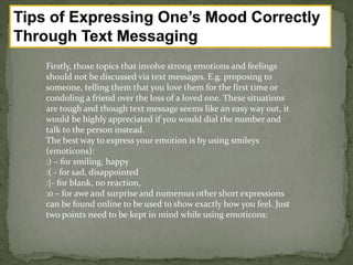 Tips of expressing one’s mood correctly through text messaging -mm.com.au