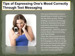 Tips of expressing one’s mood correctly through text messaging -mm.com.au