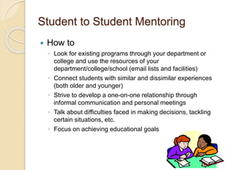 Tips on Finding and Being a Mentor in Graduate School | PPTX