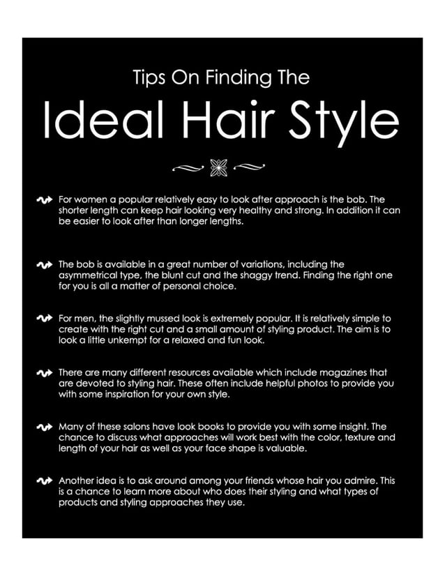 Tips On Finding The Ideal Hair Style | PDF