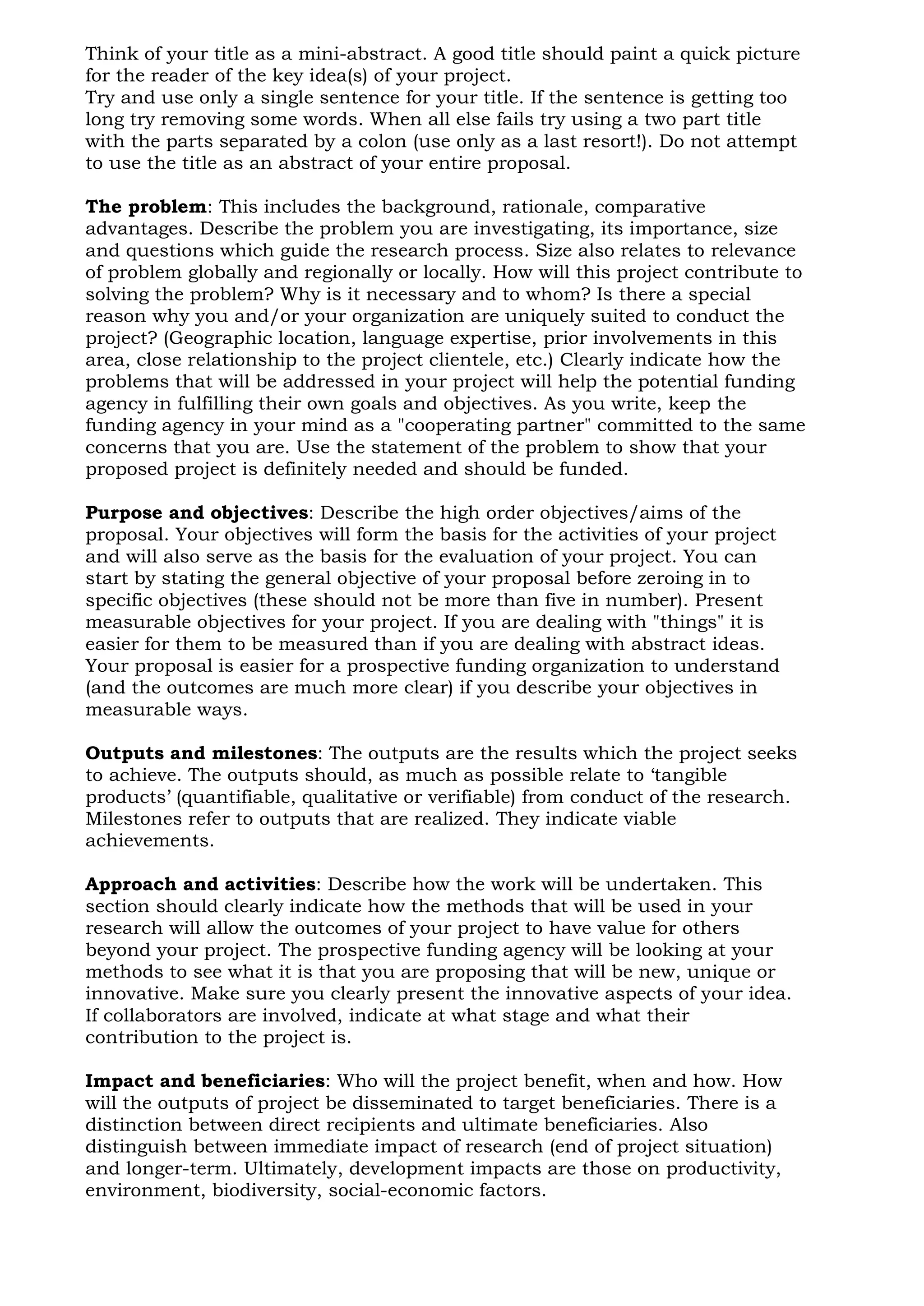 Tips on how to write a good proposal | PDF | Free Download